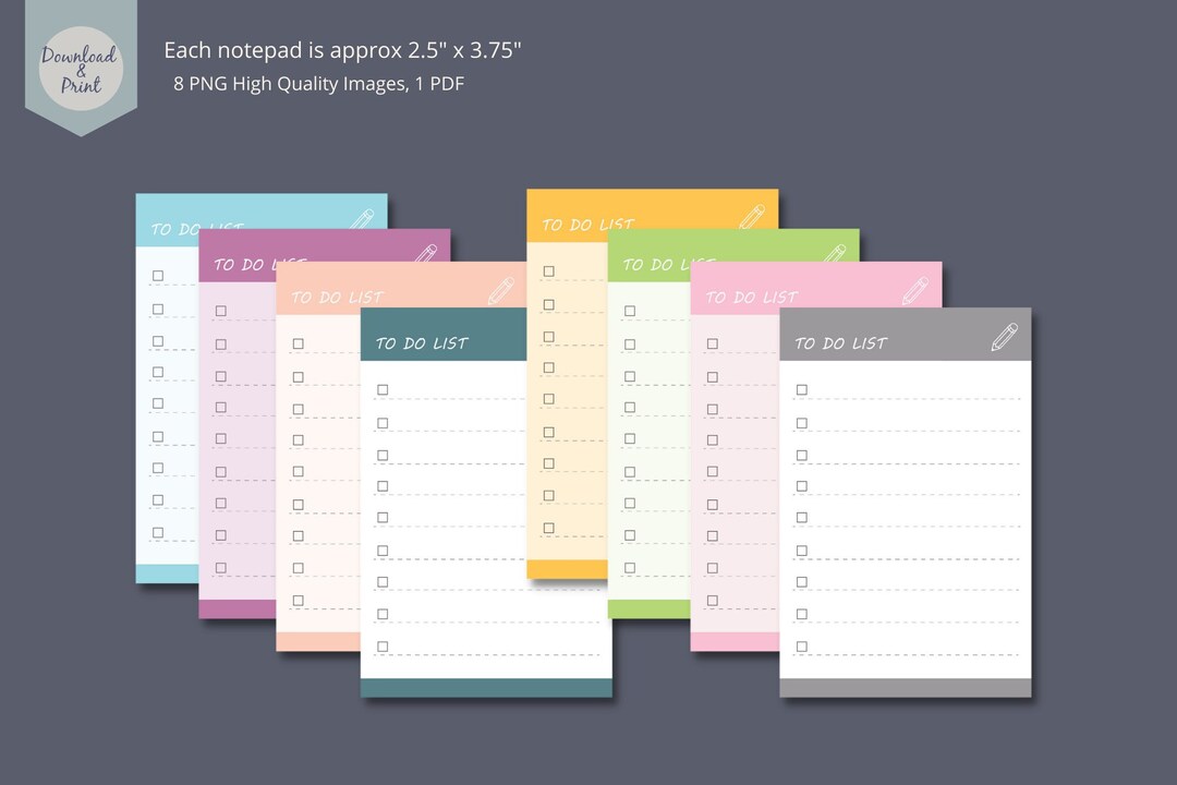 Cute Printable to Do List - Minimalist to Do List, Printable Notepads ...