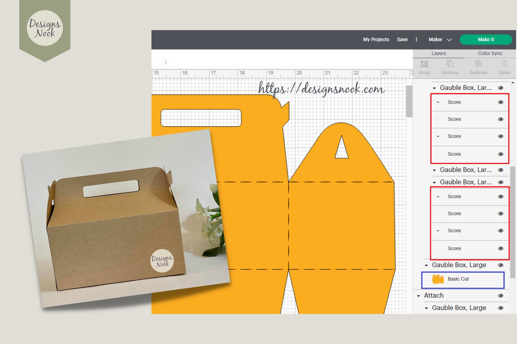 Large Gable Box Template Gable Box SVG Gift Box SVG Favor | Etsy