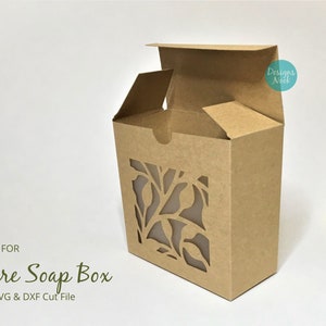 Soap Box Template With Window Cover (optional), Square Soap Box SVG DXF ...