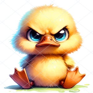 14 Angry Duck Clipart, Angry Duck PNG, Angry Duck JPG, Watercolor Angry ...