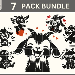 Laughing Goat SVG, Goat SVG Bundle, Goat Svg, Cute Goat Svg, Cute Goat ...