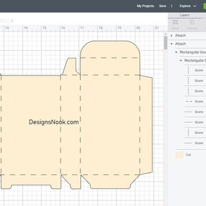 Rectangular Box Template, Gift Box, Treat Box, Favor Box, Soap Box, Toy ...