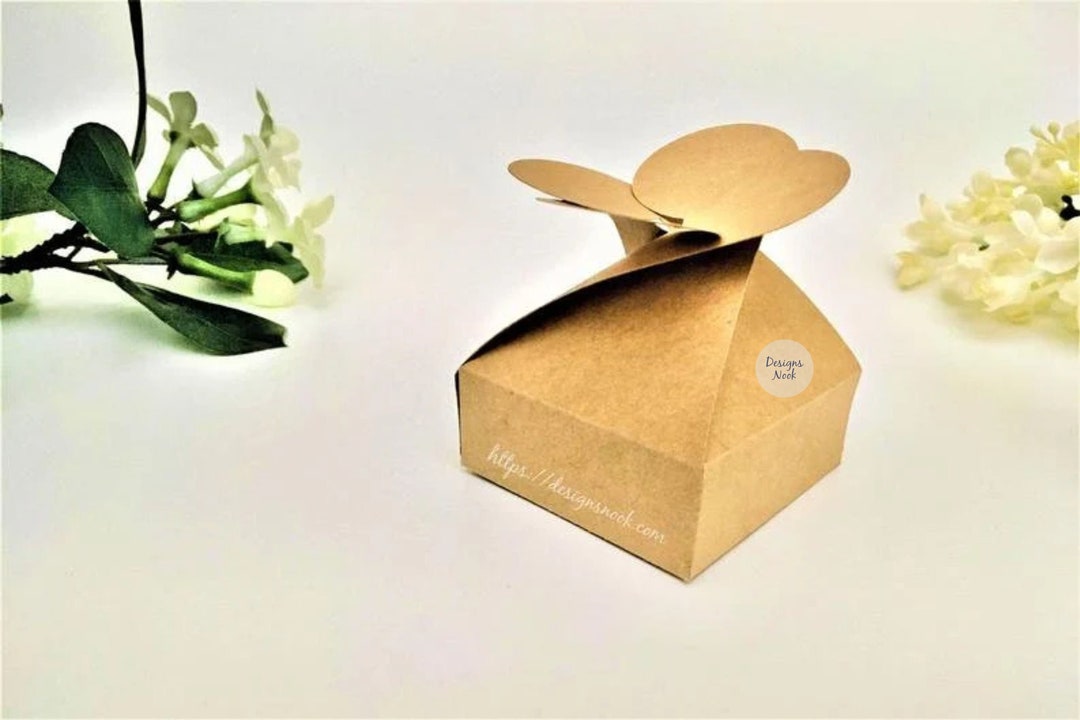 Twist Top Box, Flower Top Box Template V1 - Gift Box, Treat Box, Favor ...