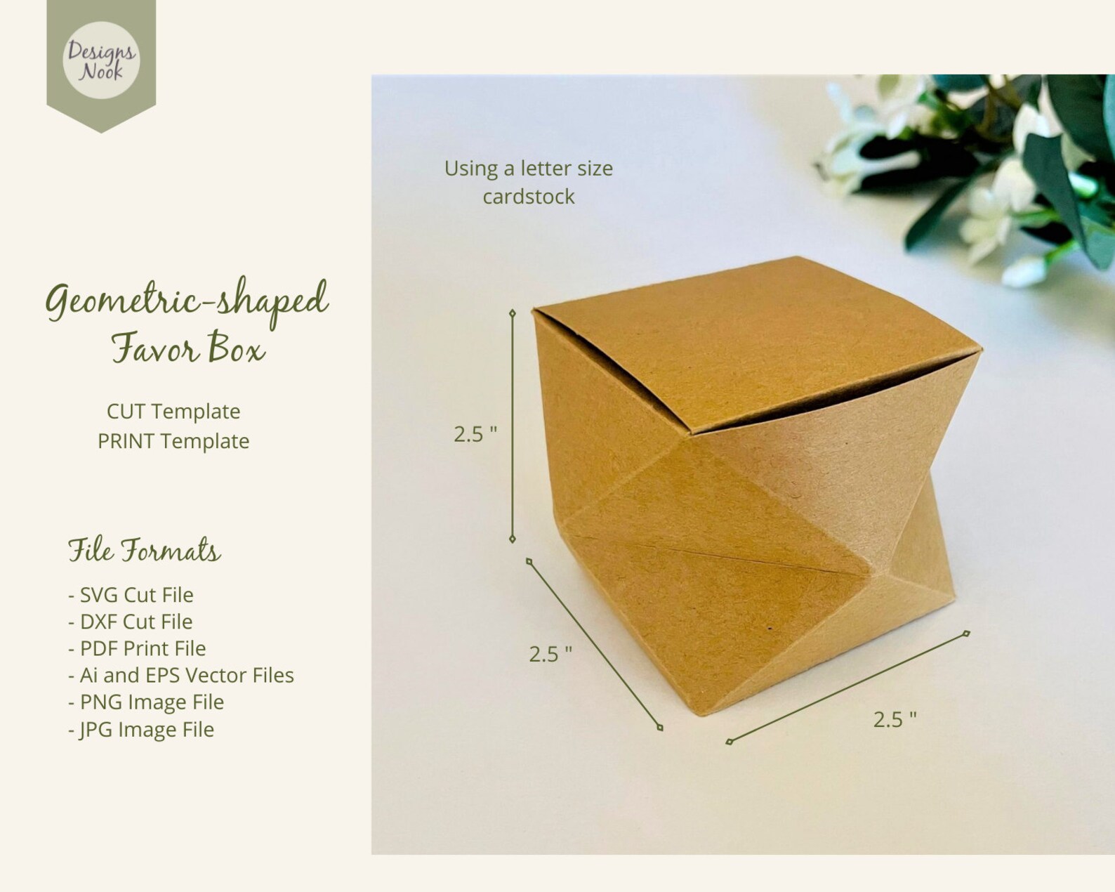 Geometric Box Template 10 Sided Box Unique Shape Box Gift | Etsy