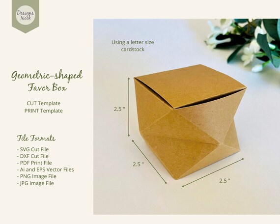 Geometric Box Template 10 Sided Box Unique Shape Box Gift | Etsy