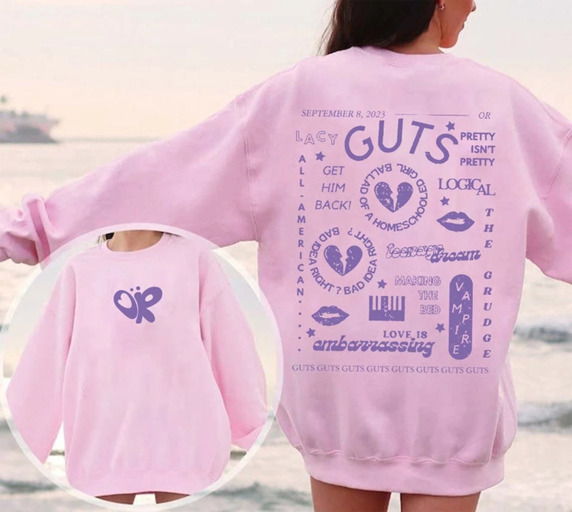 Olivia Rodrigo Guts Shirt, Olivia Rodrigo Guts Merch, Guts Tour 2024 ...