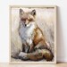 Impressionist Fox Art Giclee Print of Original Acrylic - Etsy