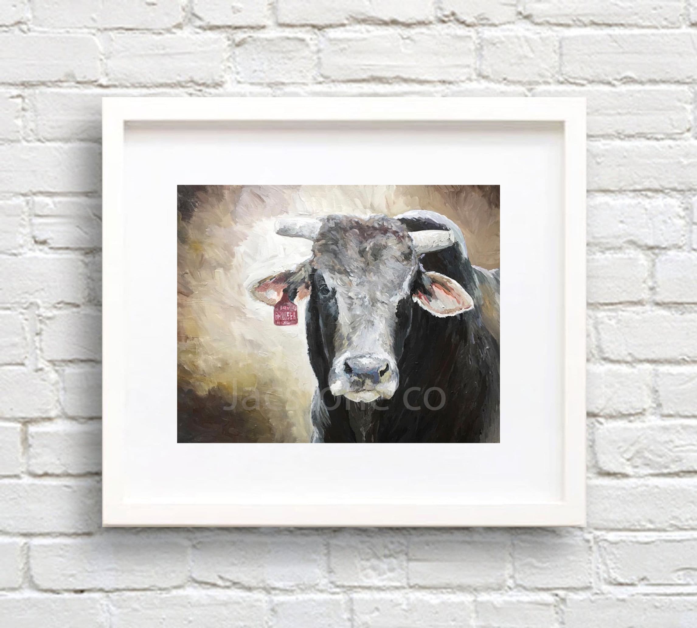 Impressionist Bucking Bull Sweet Pro Bruiser Art Giclee Print of ...