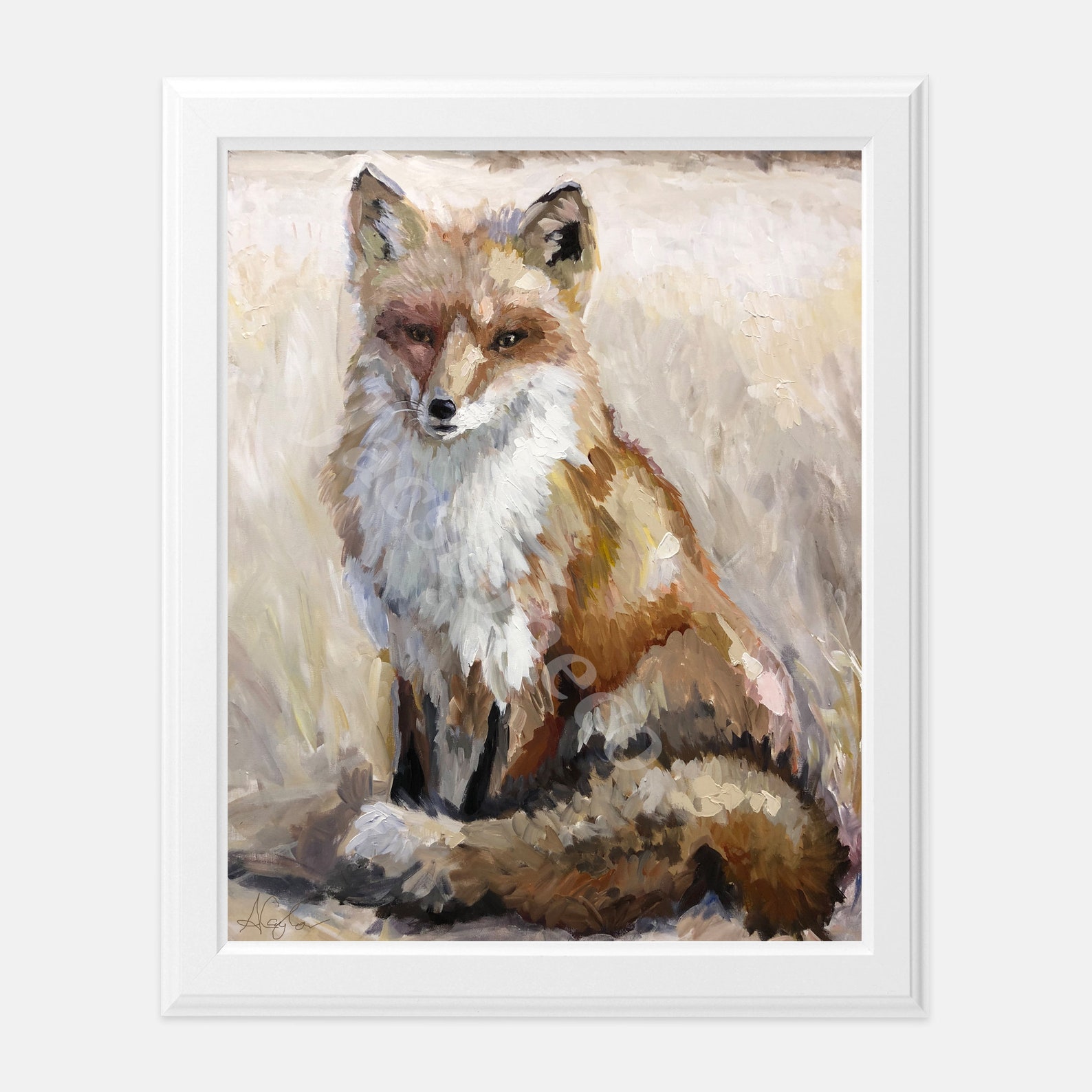 Impressionist Fox Art Giclee Print of Original Acrylic - Etsy