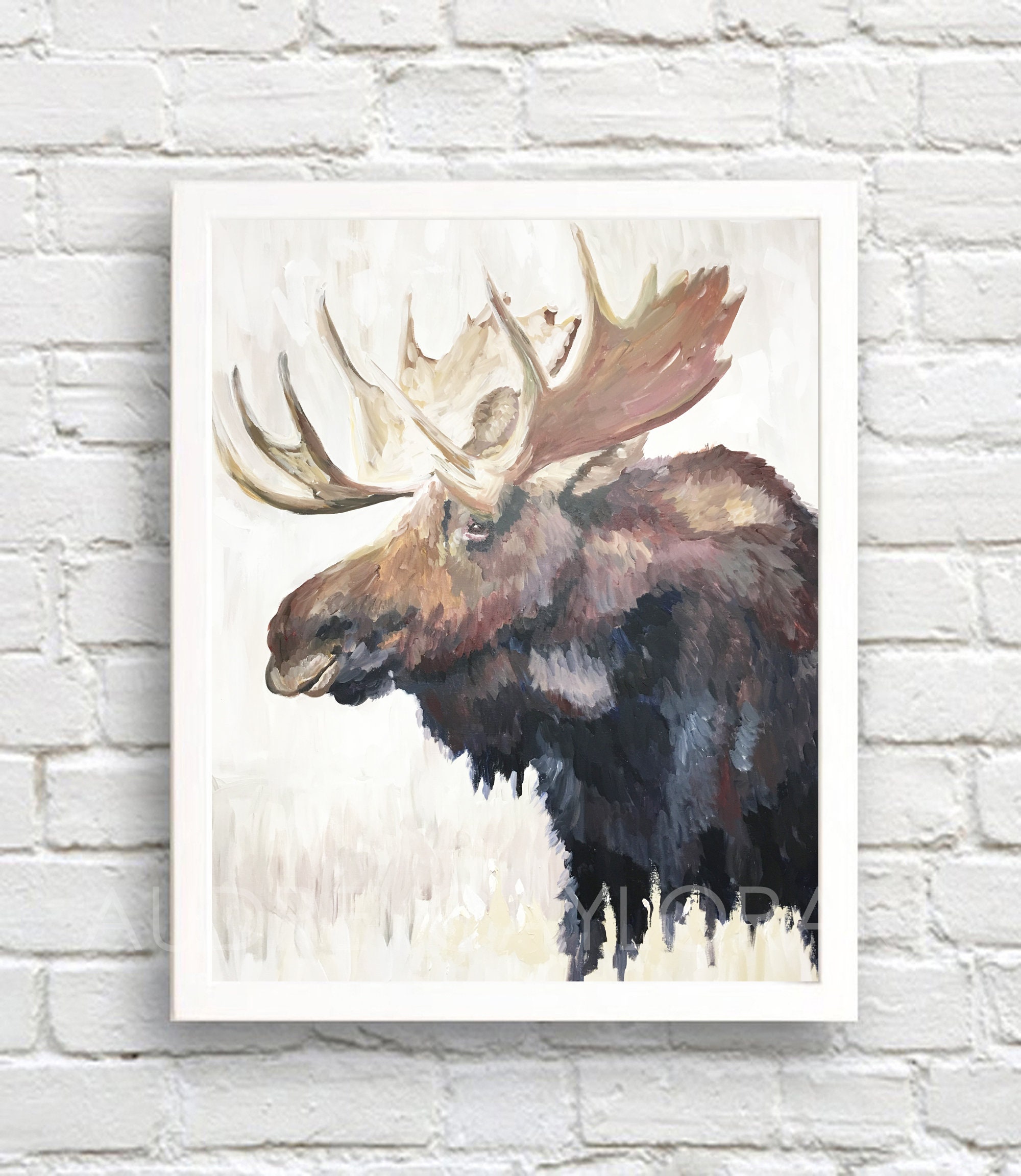 Moose Head Painting