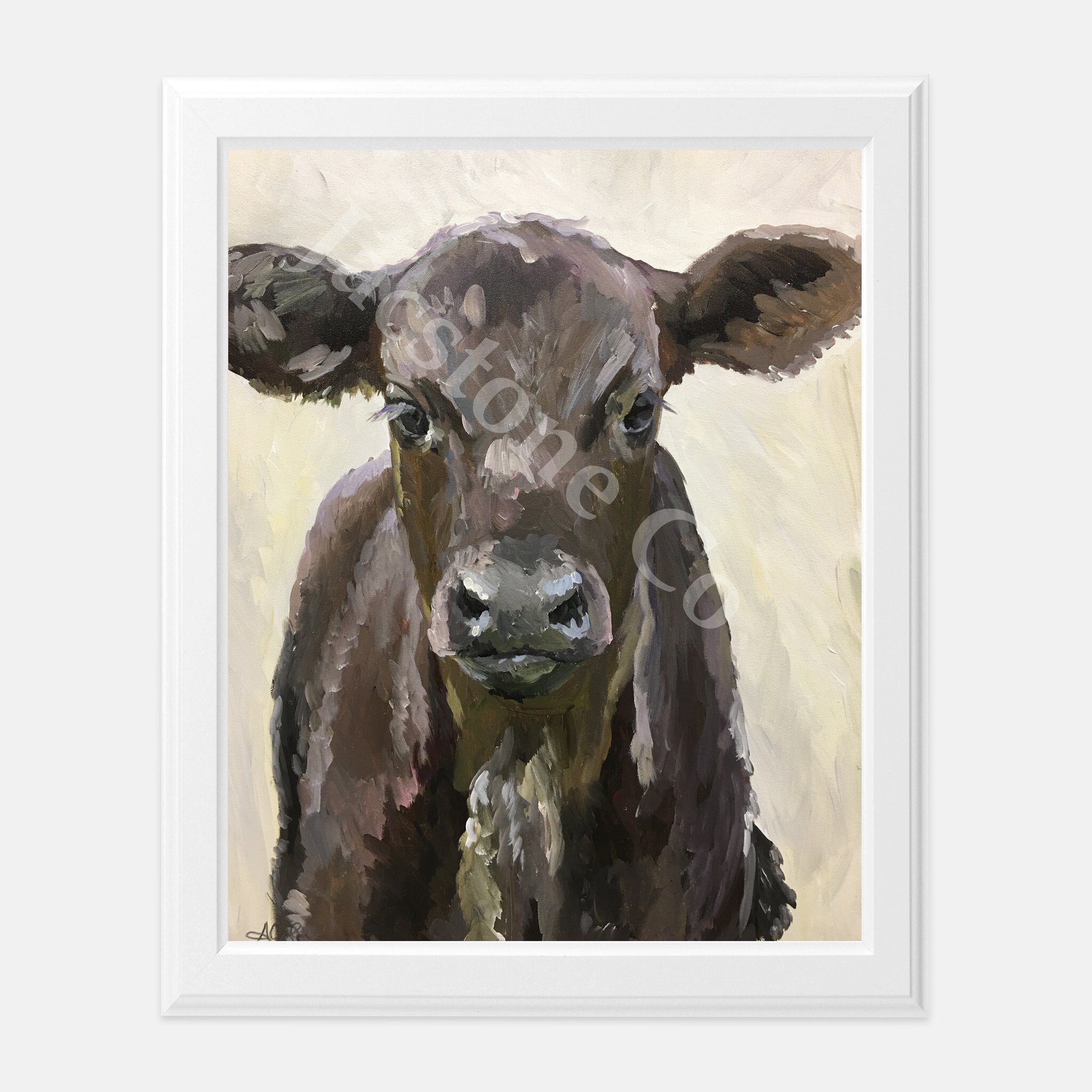 Angus Cow Angus Calf Print Nursery Calf Print Black Angus - Etsy