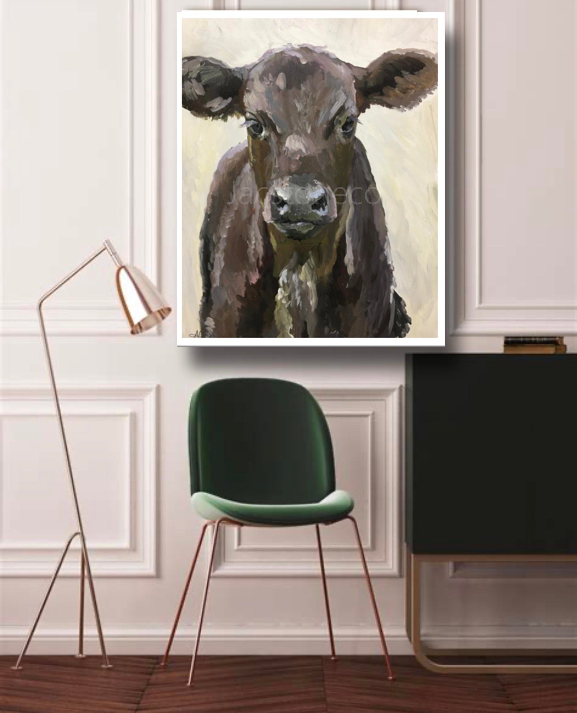 Angus Cow Angus Calf Print Nursery Calf Print Black Angus - Etsy