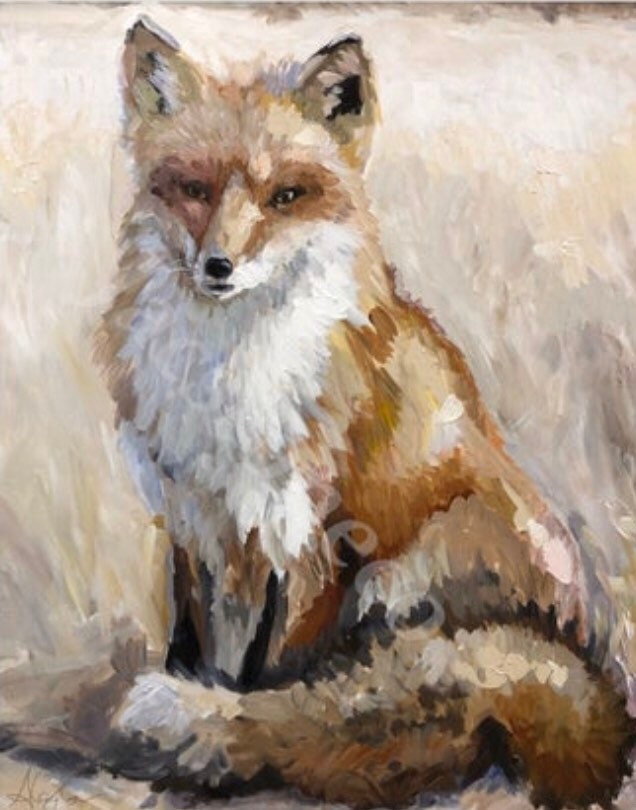 Impressionist Fox Art Giclee Print of Original Acrylic - Etsy