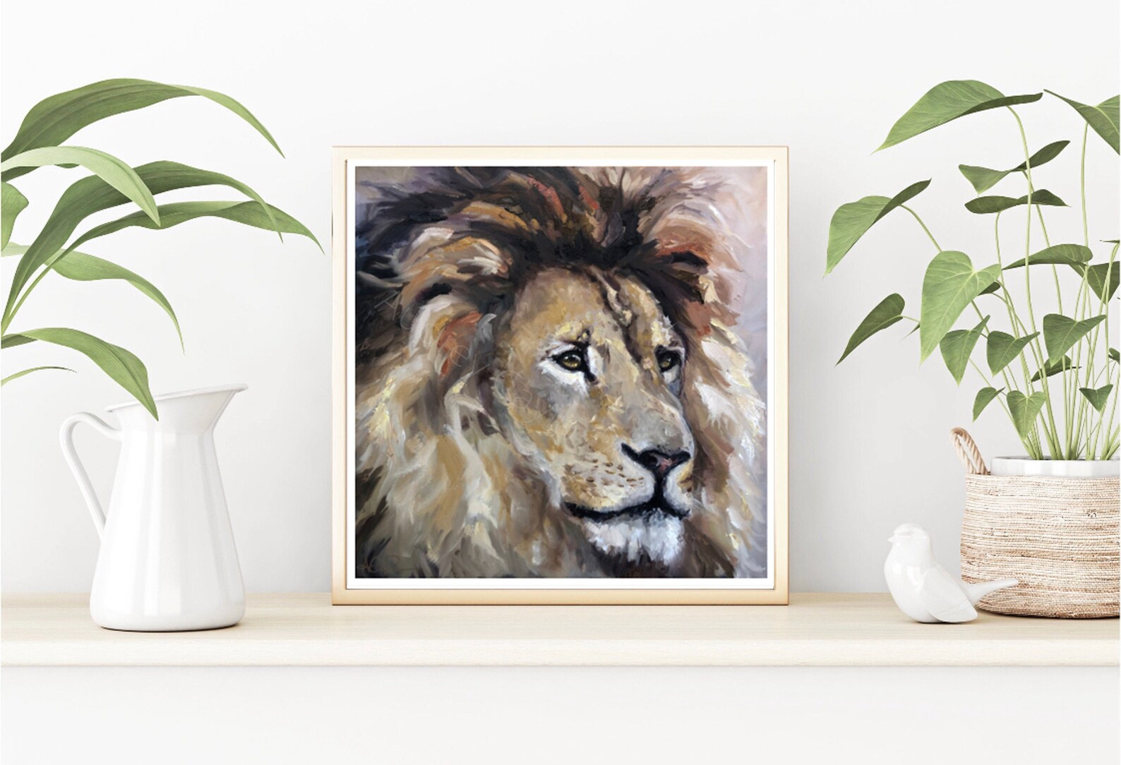 Lion Print Lion Wall Art Lion Artwork Safari Nursery | Etsy