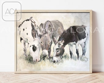 Donkey GICLEE Fine Art Print of Original Painting by Audrey Caylor - Etsy