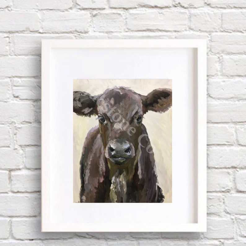 Angus Cow Angus Calf Print Nursery Calf Print Black Angus - Etsy