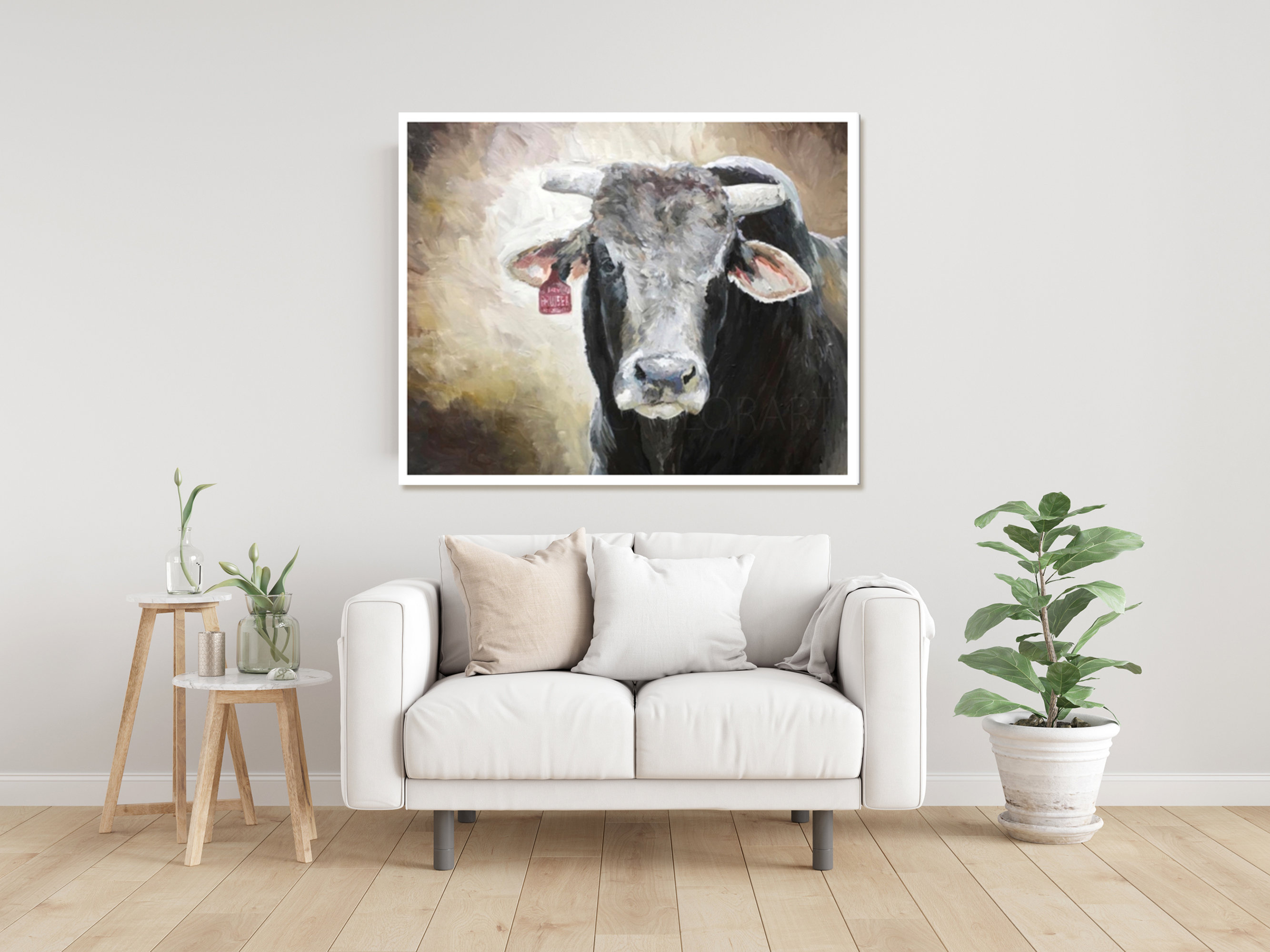 Impressionist Bucking Bull Sweet Pro Bruiser Art Giclee Print | Etsy