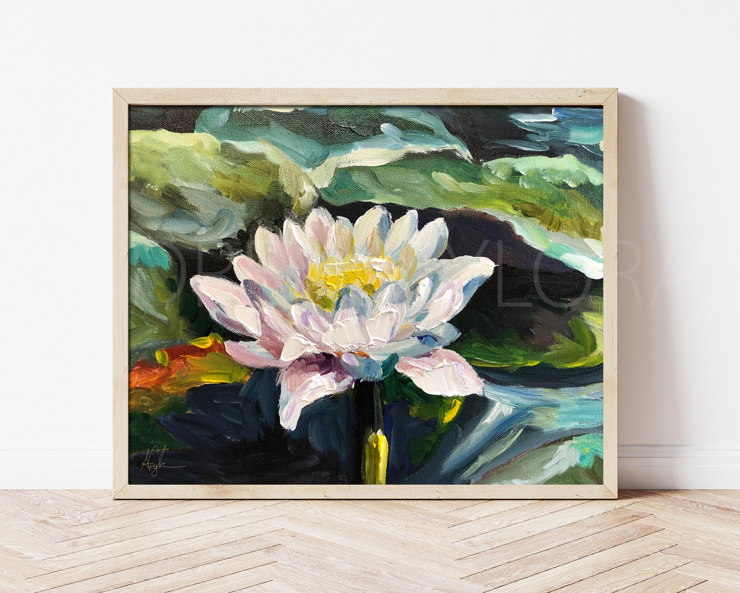 Water Lily Print Lily Pad Art Lily Pad Print Lily Pad Wall | Etsy