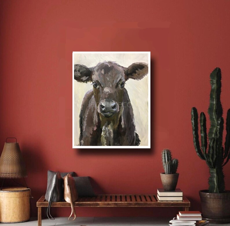 Angus Cow Angus Calf Print Nursery Calf Print Black Angus - Etsy