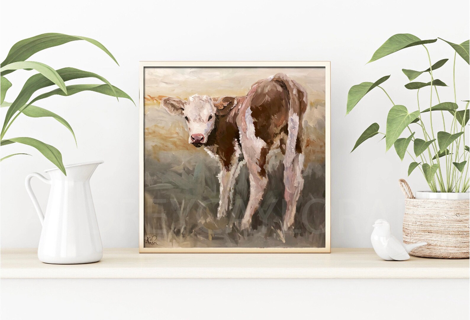 Wall Art Calf Print Baby Cow Print Nursery Print Western | Etsy