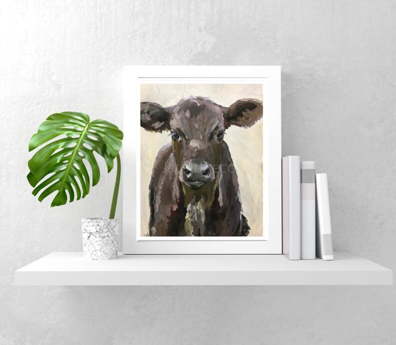 Angus Cow Angus Calf Print Nursery Calf Print Black Angus - Etsy