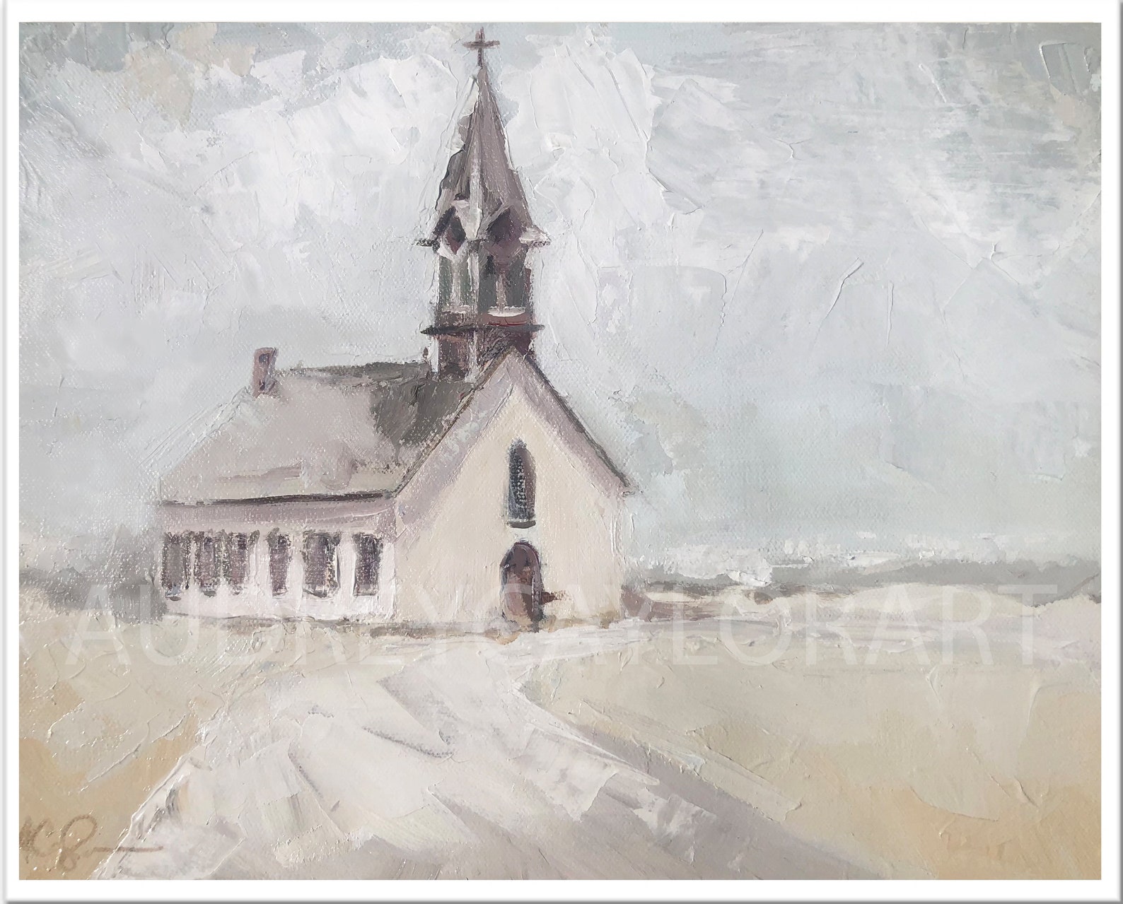 Church Fine Art Print of Original Painting by Audrey Caylor - Etsy