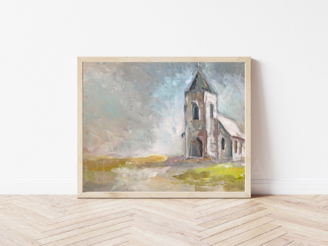 White Church Print Church Print Old Church Religious | Etsy