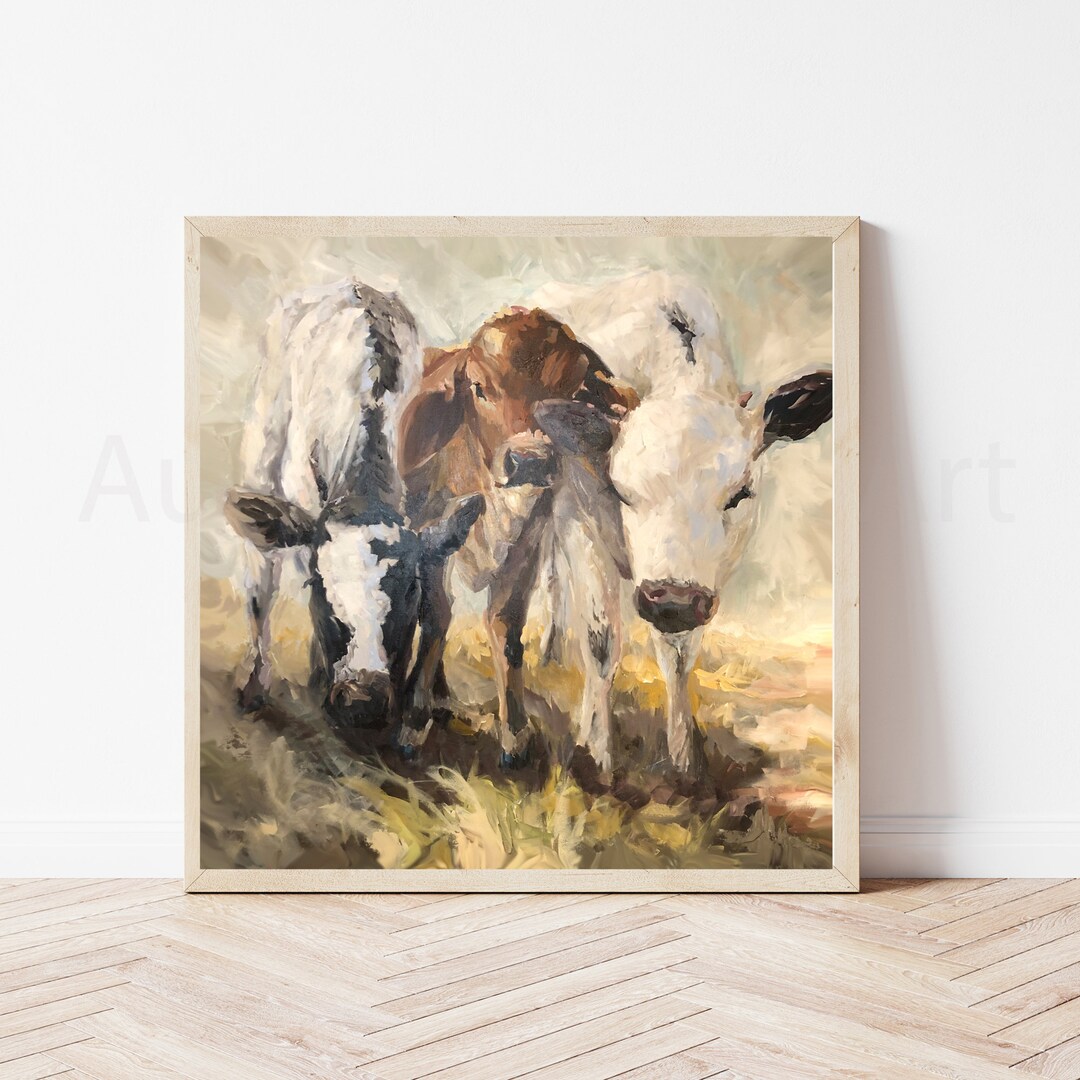Calves Print, Calf Print, Baby Cow Print, Nursery Print, Western Art ...