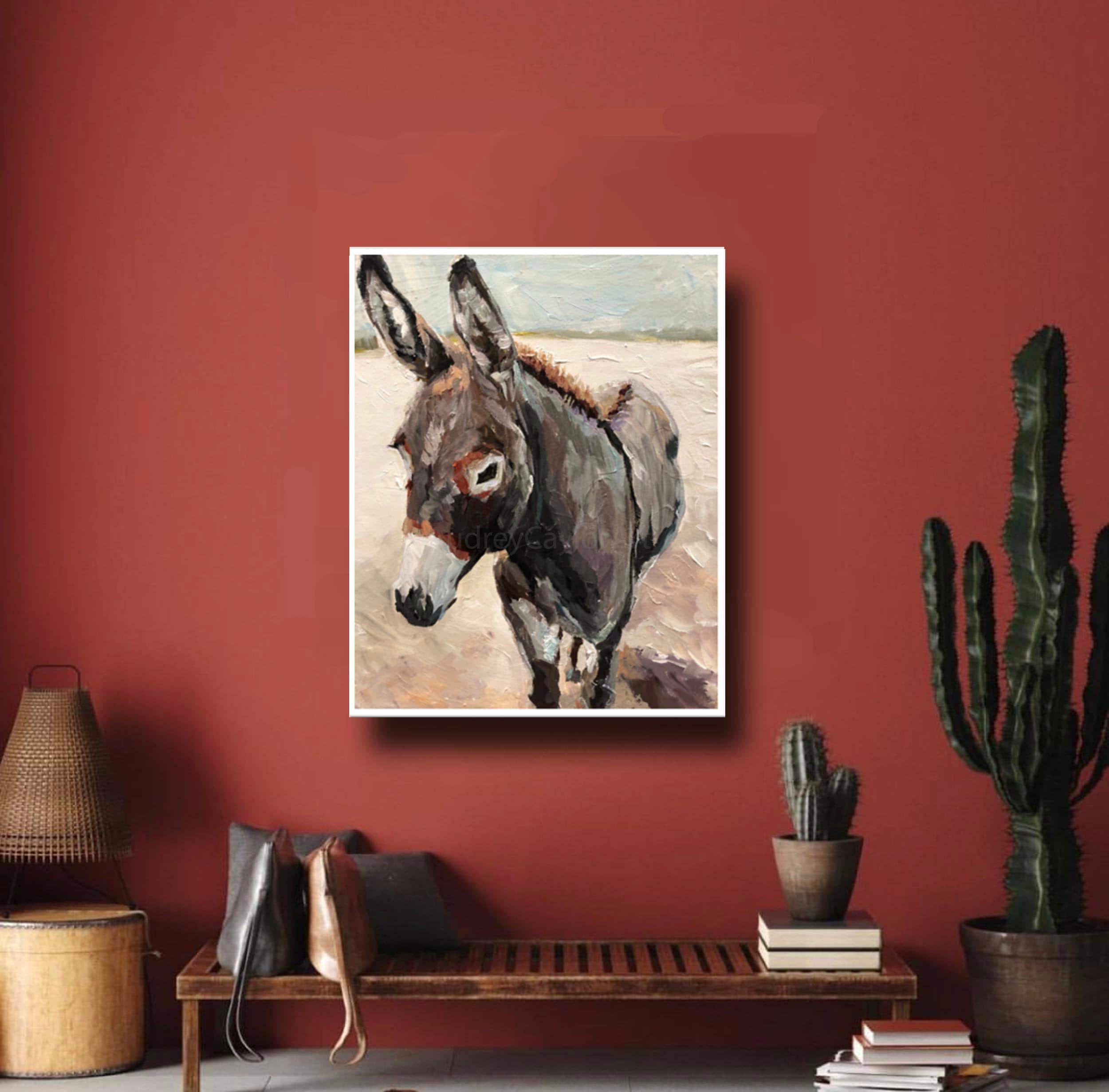 Donkey Painting Print Donkey Art Animal Art Donkey Giclee - Etsy Israel