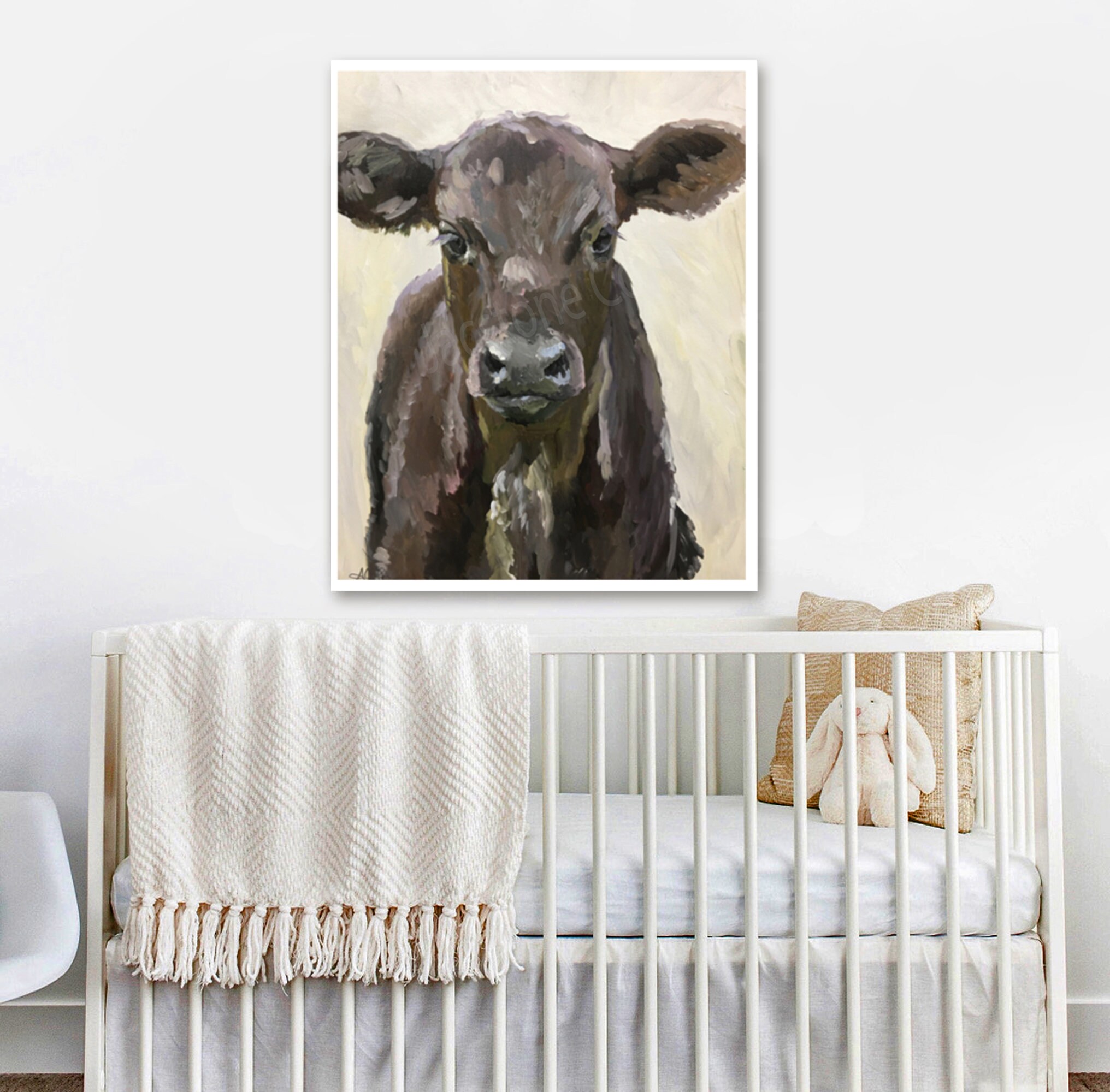 Angus Cow Angus Calf Print Nursery Calf Print Black Angus - Etsy