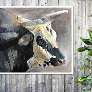 Bucking Bull B Seven Bullistic Rodeo Art Giclee Print of Original ...