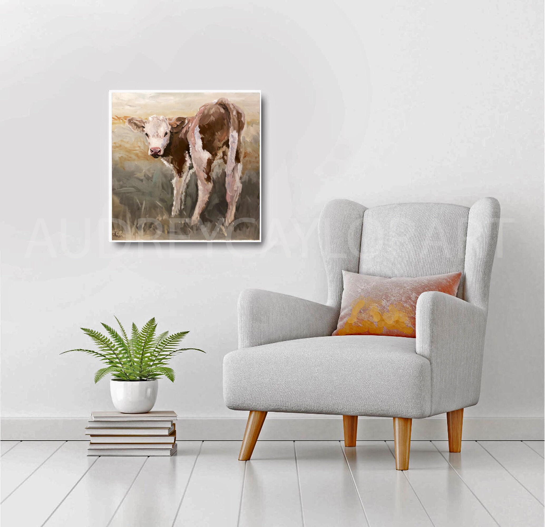 Wall Art Calf Print Baby Cow Print Nursery Print Western | Etsy