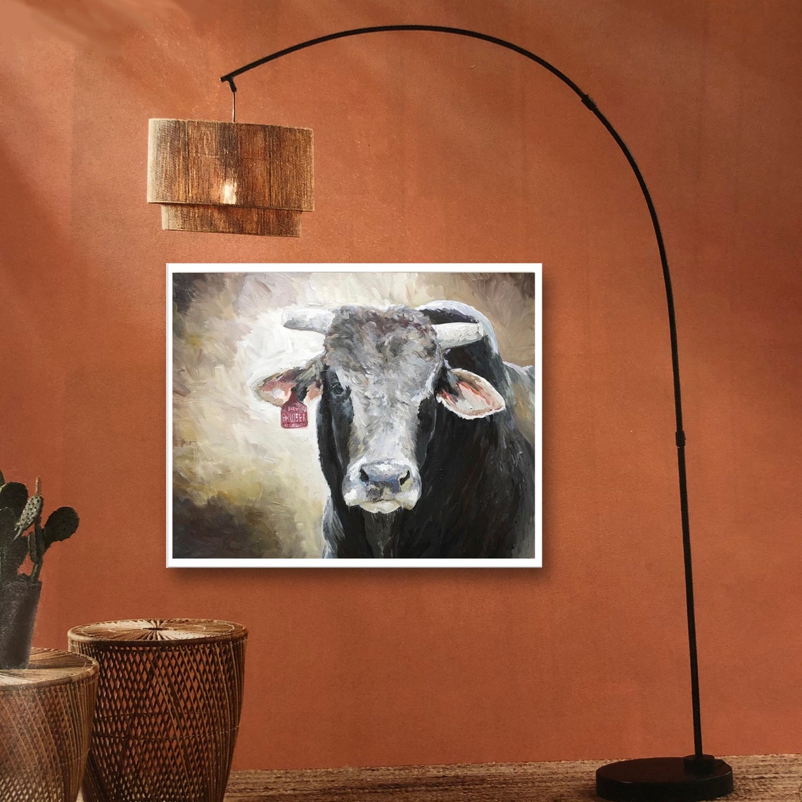 Impressionist Bucking Bull Sweet Pro Bruiser Art Giclee Print | Etsy