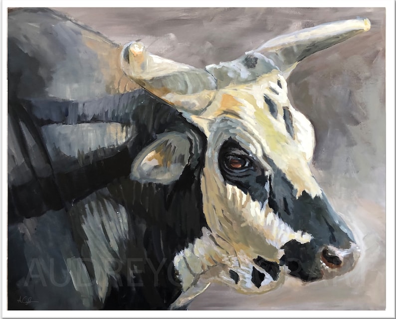 Bucking Bull B Seven Bullistic Rodeo Art Giclee Print of Original ...