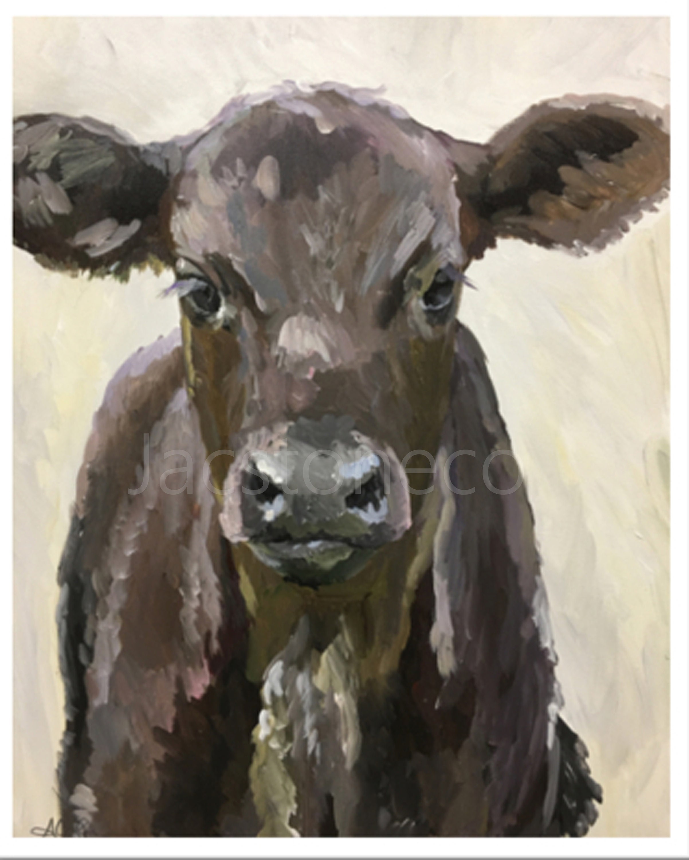 Angus Cow Angus Calf Print Nursery Calf Print Black Angus - Etsy