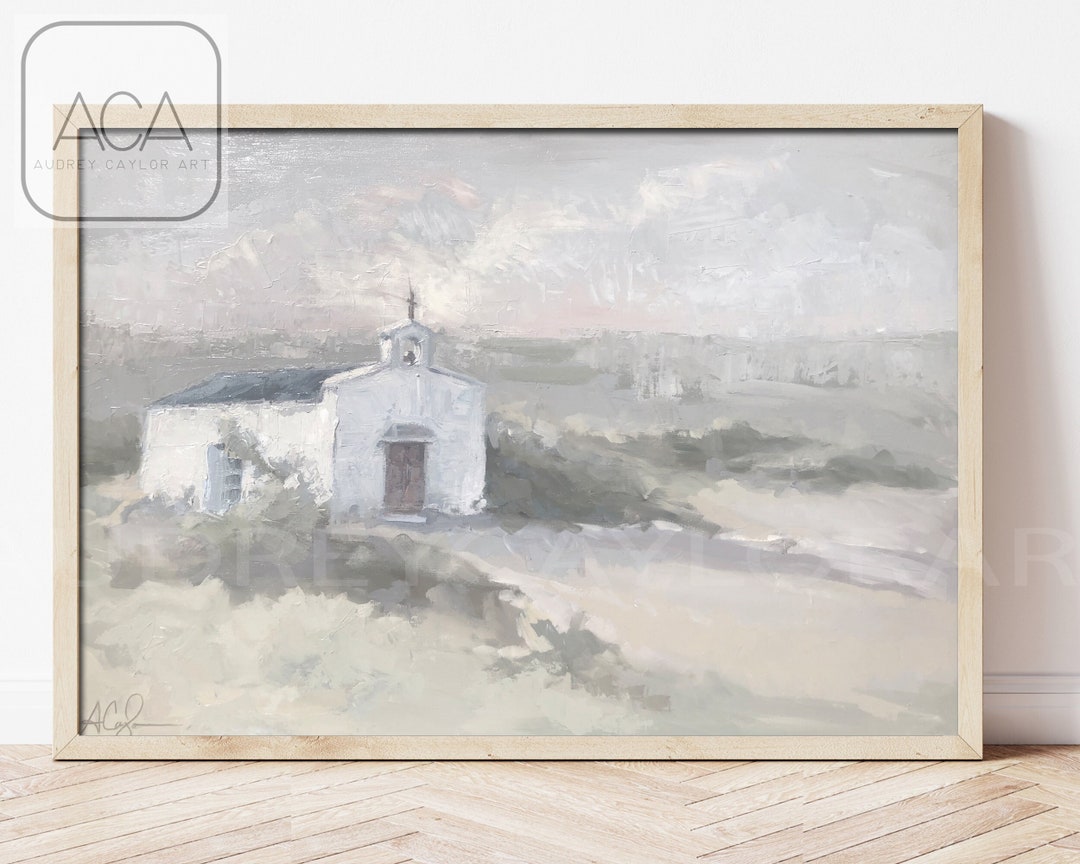 Church Print Wall Art Religious Old Church Print of Original Painting ...