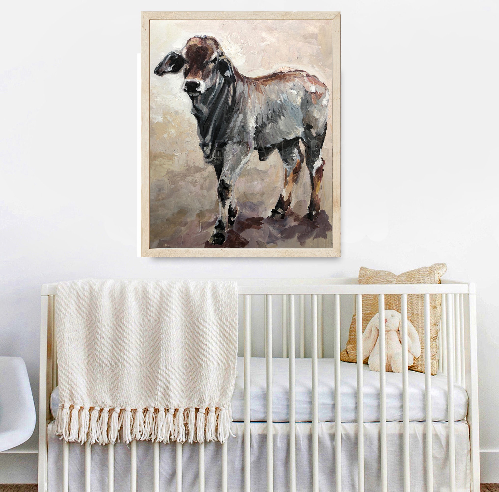 Brahman Calf Wall Art Brahman Calf Fine Art Giclee Print by | Etsy