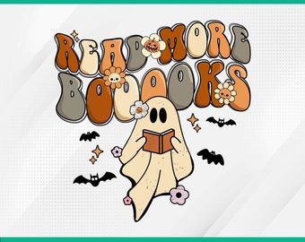 Ghost Reading Png, Teacher Halloween Png, Librarian Png, Book Lover Png ...