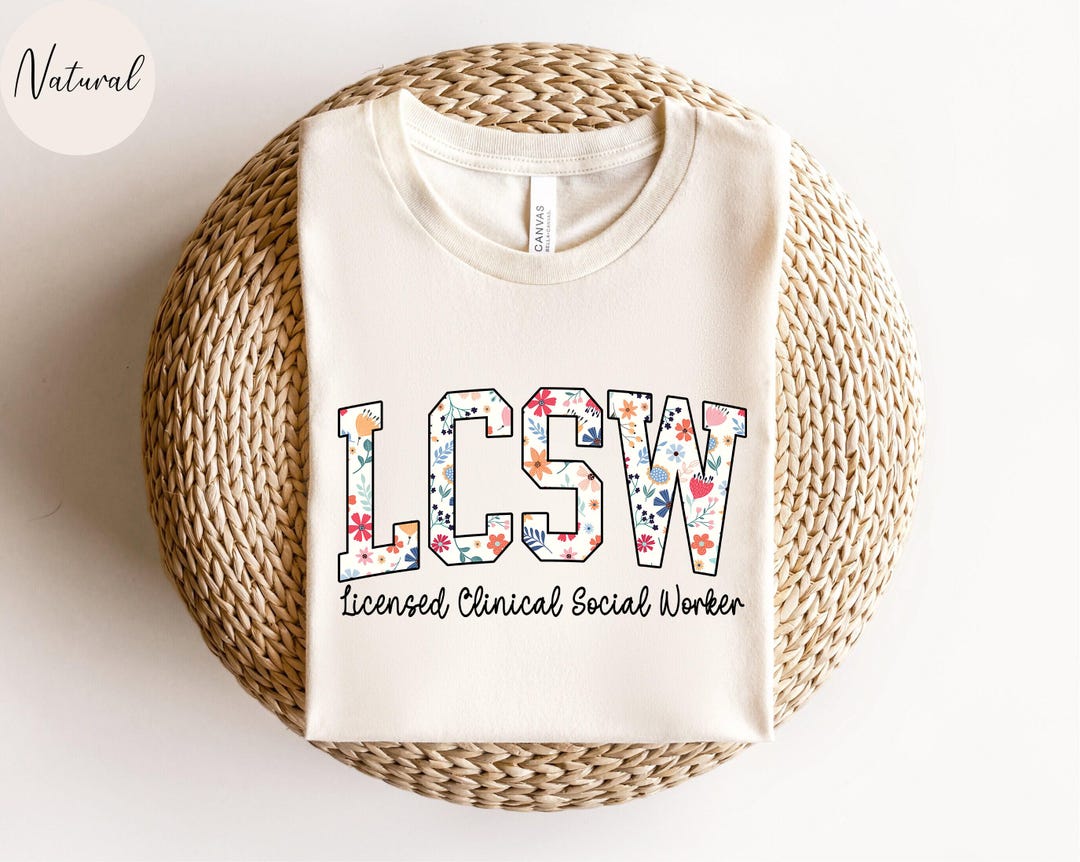 Floral LCSW Shirt, Wildflower LCSW T-shirt, LCSW Gift, Social Worker ...