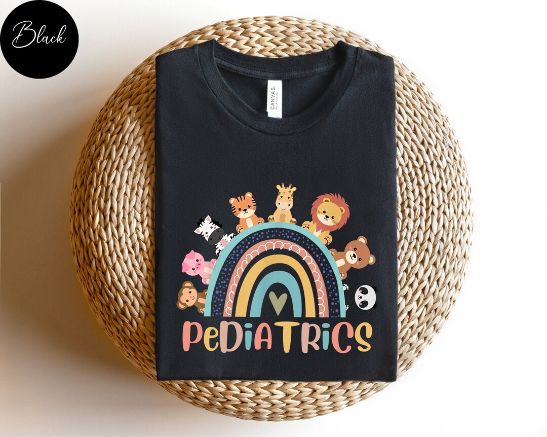 Pediatric Nurse Rainbow Animal Shirt, Pediatrics Animals T-shirt, PEDS ...