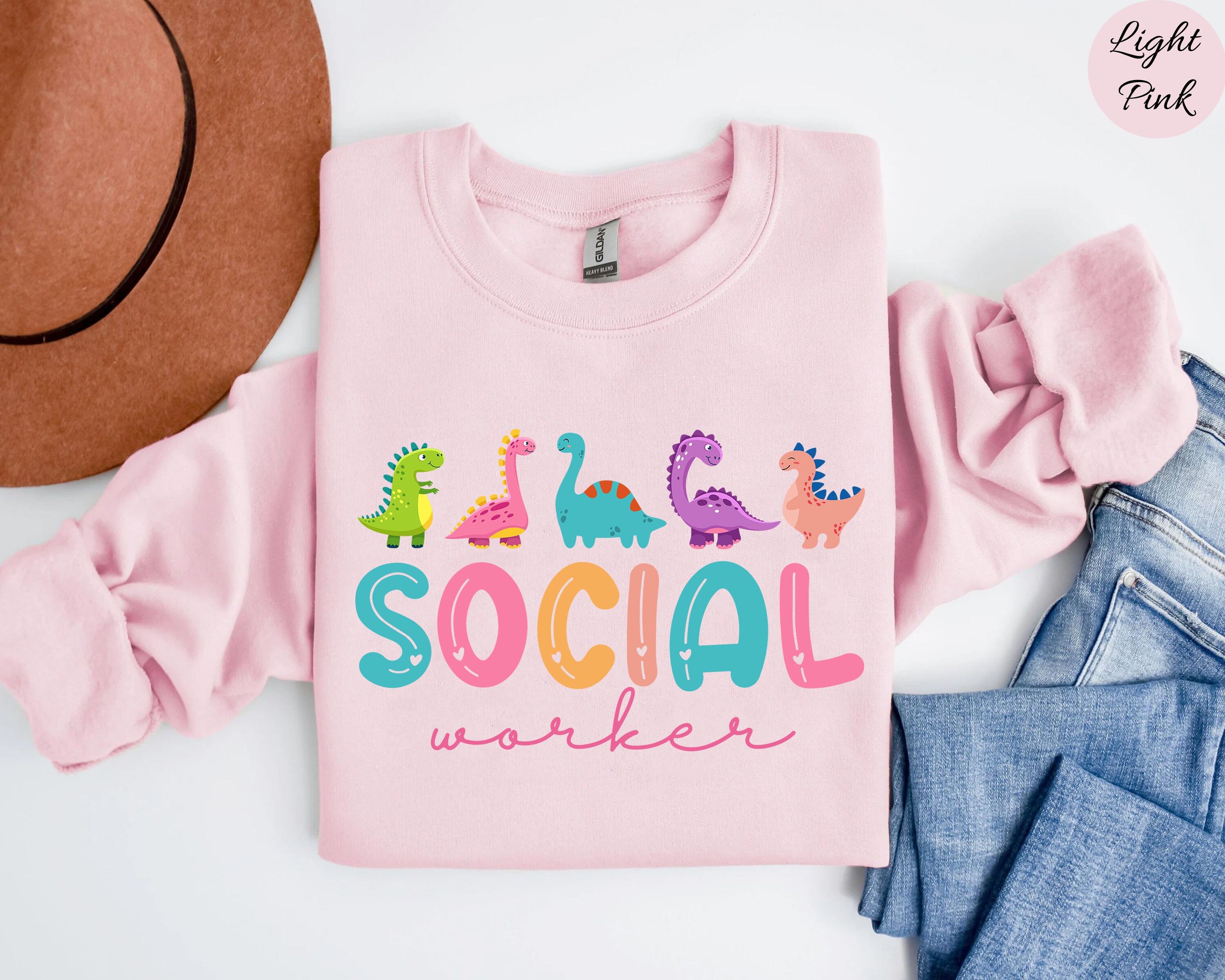 Dinosaurs Social Worker Sweatshirt, Gift for Social Worker, School ...