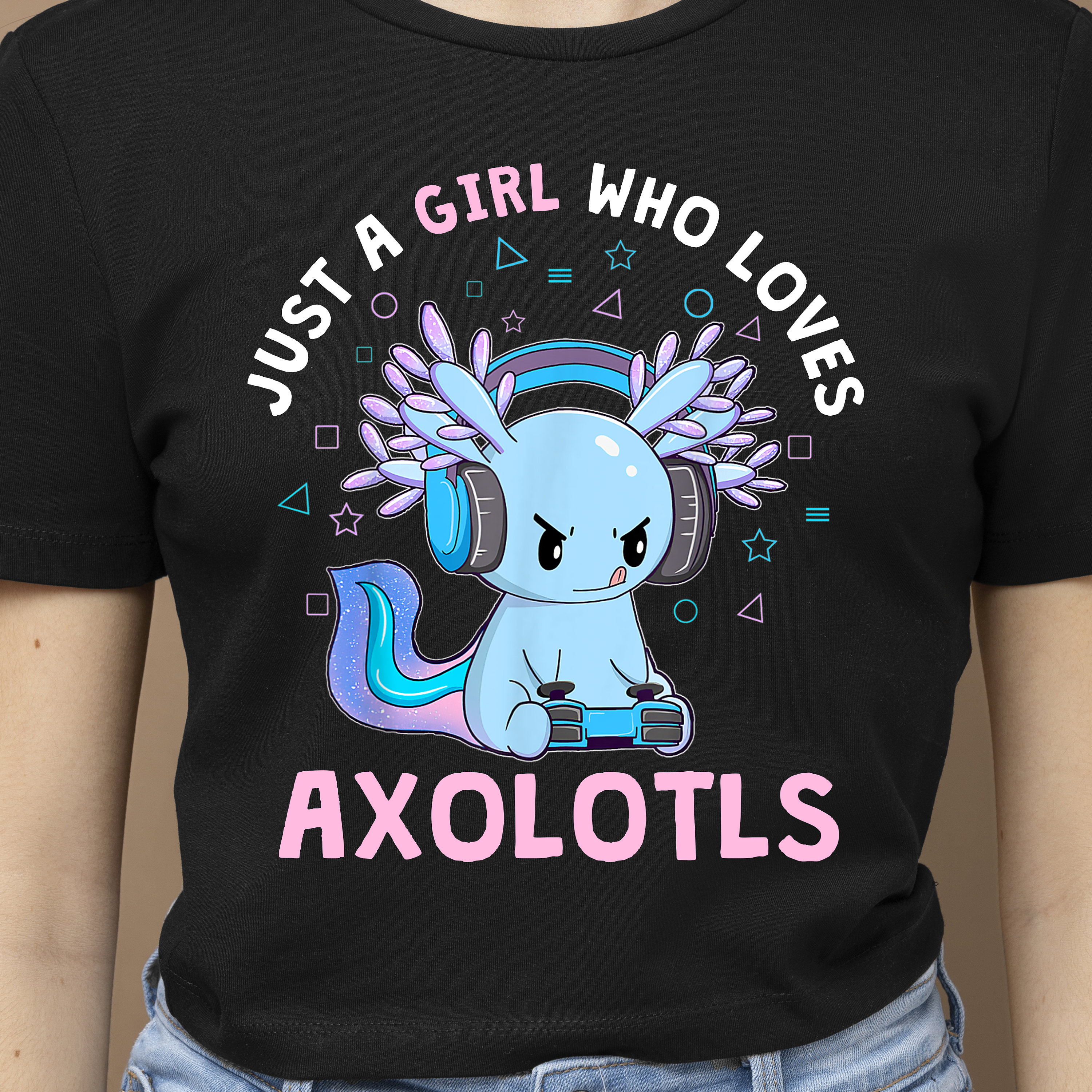 Just A Girl Who Loves Axolotls Png Funny Girls Who Loves Axolotl Anime ...