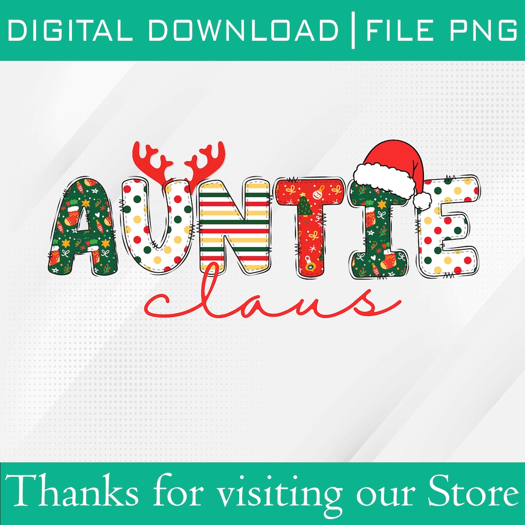 Christmas Png, Auntie Claus Png, Retro Christmas Png, Christmas ...