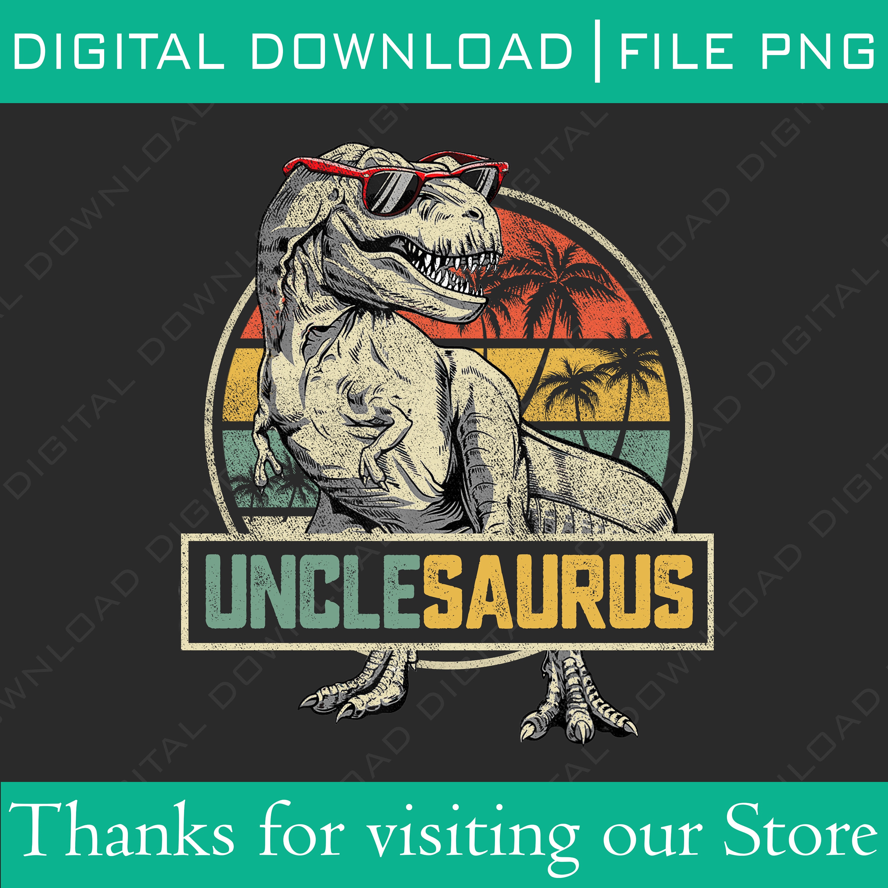 Unclesaurus T Rex Funny Vintage Dinosaur Uncle Saurus - Etsy