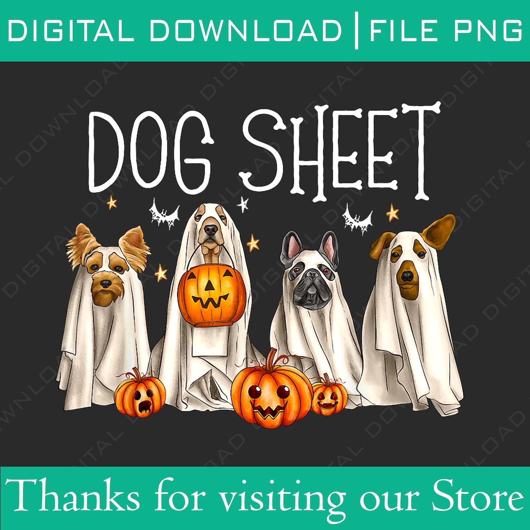 Dog Sheet PNG, Ghost Dog Png, Halloween Dog Png, Cute Dog Png, Dog ...