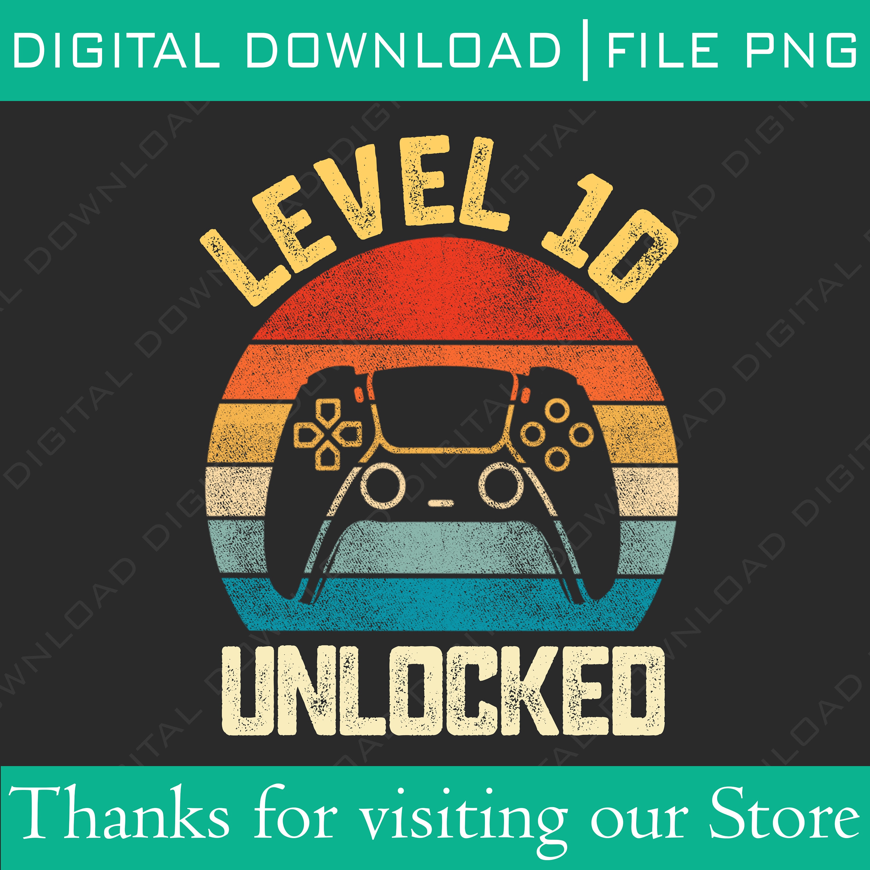 Gamer Birthday Boys Level 10 Unlocked PNG, Birthday Gamer 10th Png ...