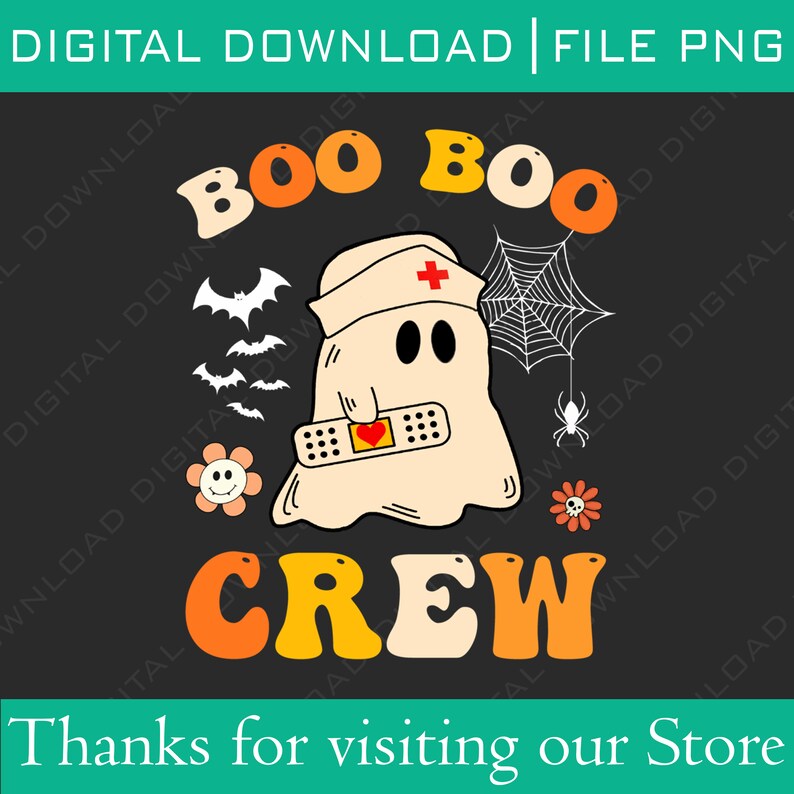 Boo Boo Crew PNG Ghost Nurse Png Funny Nurse Png Cute Ghost - Etsy