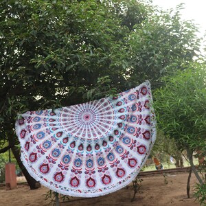 Round Beach Blanket Beach Accessory Tapestry Yoga Mat - Etsy