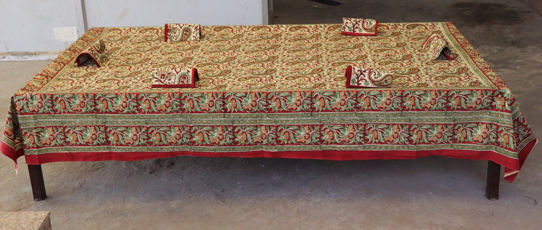 Vintage Paisley Handmade Table Cloth Table Casetable - Etsy