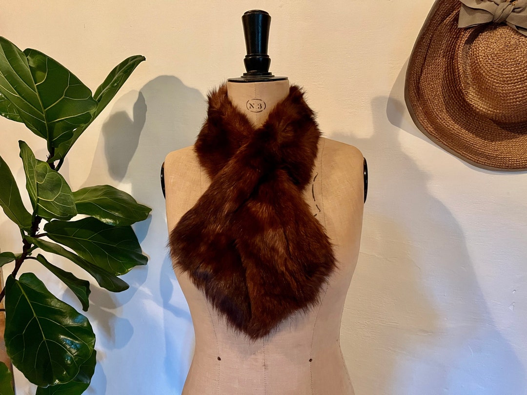 Neat Vintage 1940s-50s Brown Rabbit Neck Wrap/ Stole - Etsy